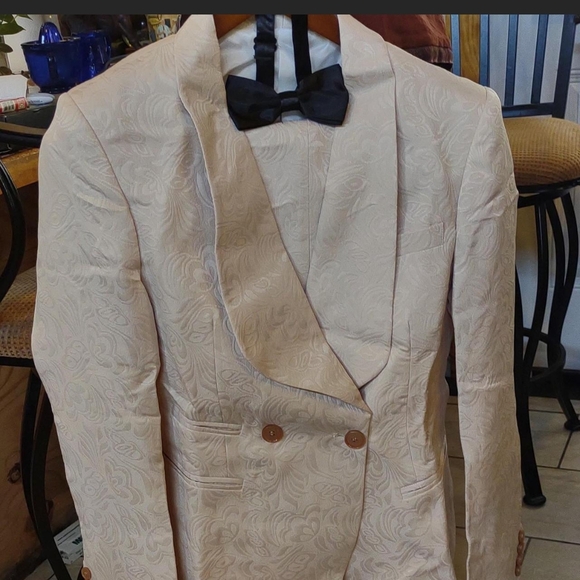 Suits & Blazers | Elegant Cream Blazer With Bow Tie | Poshmark